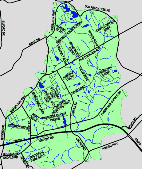 Maps of the Gwinnett Watershed Basins