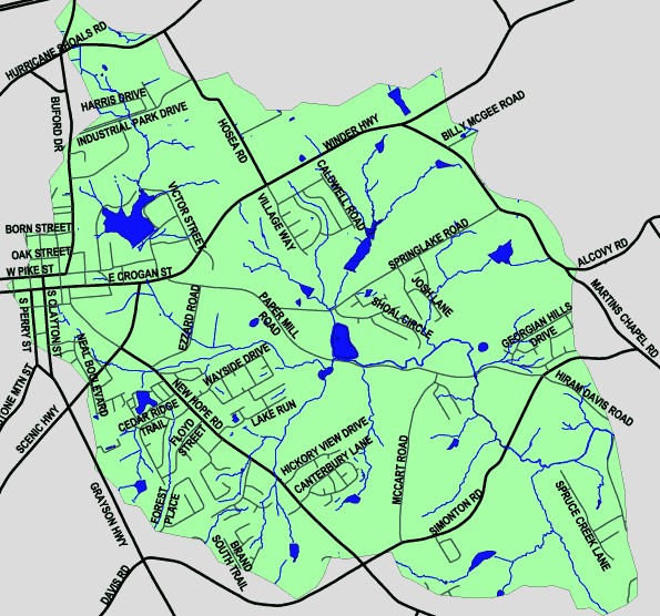 Maps of the Gwinnett Watershed Basins