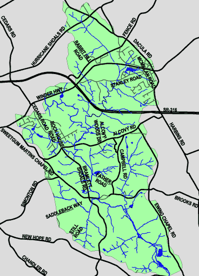 Maps of the Gwinnett Watershed Basins