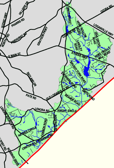 Maps of the Gwinnett Watershed Basins