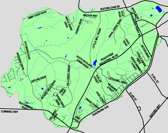 Maps of the Gwinnett Watershed Basins