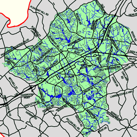Maps of the Gwinnett Watershed Basins