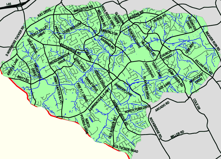 Maps of the Gwinnett Watershed Basins